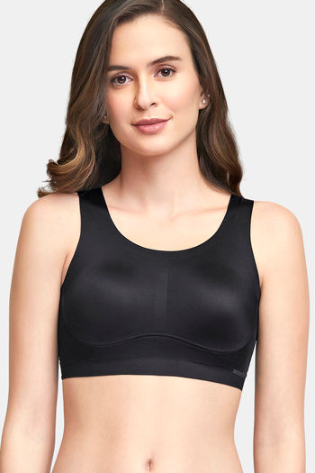 Buy Amante Double Layered Non Wired Full Coverage Cami Bra - Black at ...