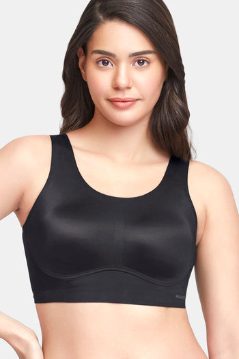 Buy Amante Double Layered Non Wired Full Coverage Cami Bra - Black at ...