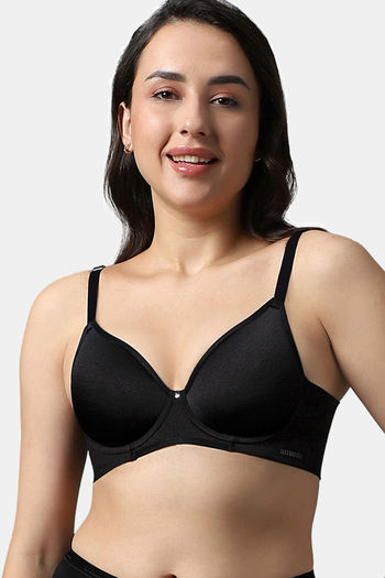 Buy Amante Padded Wired Full Coverage Super Support Bra - Black at Rs.1599 online | Bra online