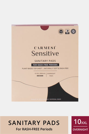 Buy Carmesi Sensitive - Sanitary Pads For Rash-Free Periods (10 Xxl ...