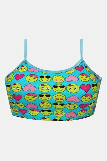 Buy Dchica Double Layered Non Wired Full Coverage Bralette - Blue at Rs ...