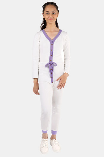 Buy Dchica Girls Polyester Cotton Loungewear Set - White at Rs.1599 ...