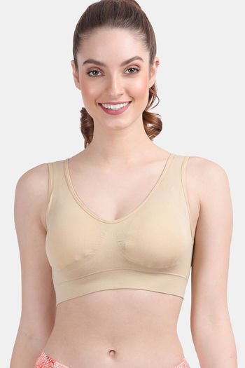 Buy Amour Secret Easy Movement Sports Bra - Skin at Rs.662 online | Activewear online