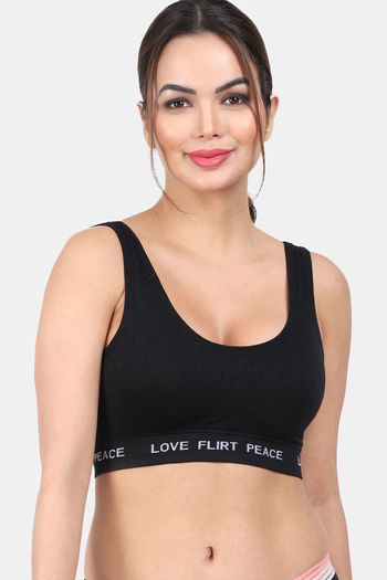 Buy Amour Secret Easy Movement Sports Bra With Removable Padding - Black at Rs.1699 online ...