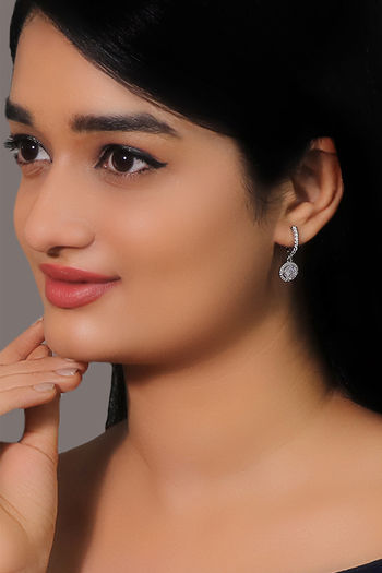 Giva silver zircon earrings store