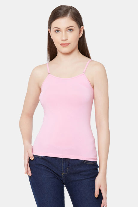 Buy Juliet Cotton Elastane Camisole Pink at Rs.349 online Nightwear online