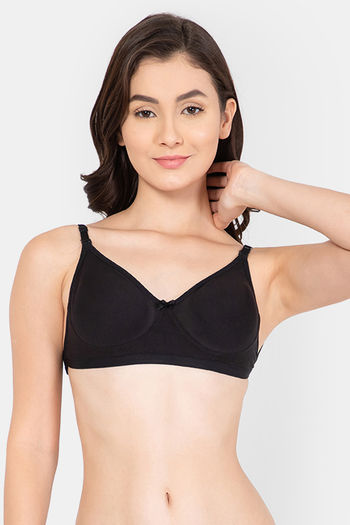 Buy Lady Lyka Single Layered Non Wired Medium Coverage T-Shirt Bra - Black at Rs.299 online ...