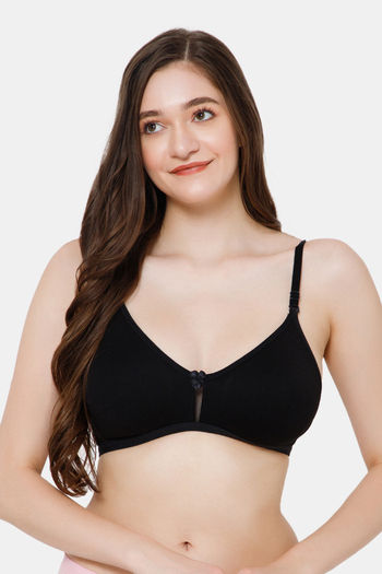 Buy Lady Lyka Single Layered Non Wired Medium Coverage T-Shirt Bra - Black at Rs.324 online ...