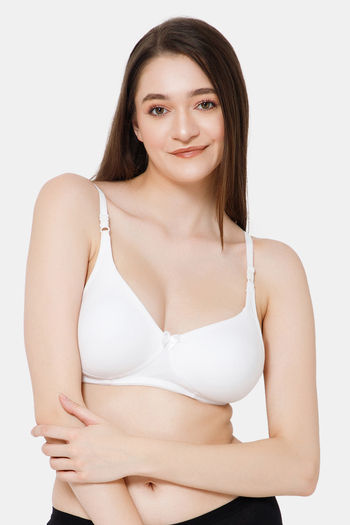 Buy Lady Lyka Single Layered Non Wired Medium Coverage T-Shirt Bra - White at Rs.349 online ...
