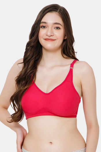 Buy Lady Lyka Single Layered Non Wired Medium Coverage T-Shirt Bra - Fushcia at Rs.399 online ...