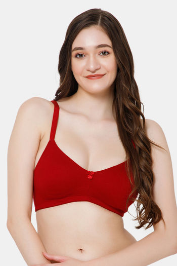 Buy Lady Lyka Single Layered Non Wired Medium Coverage T-Shirt Bra - Maroon at Rs.424 online ...