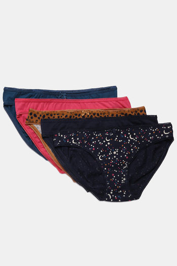 Buy Marks & Spencer Low Rise Three-Fourth Coverage Bikini Panty (Pack ...