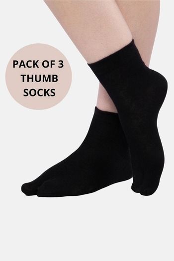 Buy Next2Skin Ankle Thumb Socks (Pack Of 3 ) - Black at Rs.345 online | Accessories online
