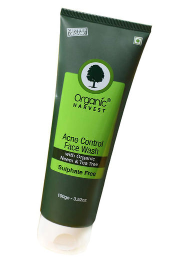 Buy Organic Harvest Acne Control Face Wash Organic Neem Tea Tree 100 g at Rs.170 online Beauty online