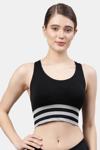 Buy PrettyCat Non-Wired Full Coverage Super Support Bra - Black at Rs ...