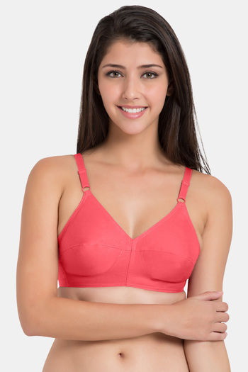 Buy Souminie Single Layered Non Wired Full Coverage Minimiser Coral