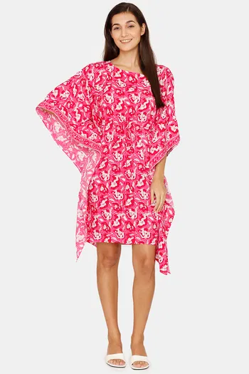 Buy Rozerra Slip-On Rayon Cover-Up Poncho - Pink at Rs.2499 online ...