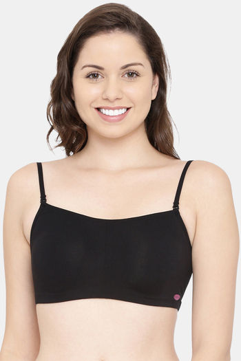 Buy Enamor Double Layered Non Wired 34th Coverage Cami Bra Black At