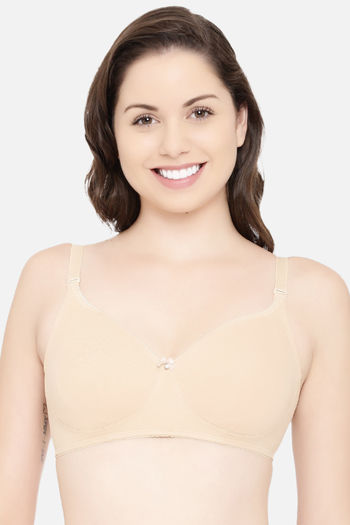 Buy Enamor Double Layered Non Wired 34th Coverage T Shirt Bra Skin