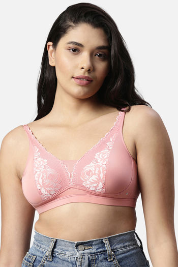 Buy Enamor Double Layered Non Wired High Coverage Bralette Confetti