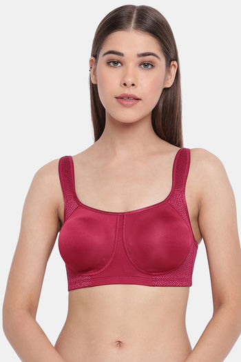 Buy Enamor Double Layered Non Wired Full Coverage T Shirt Bra Plum At