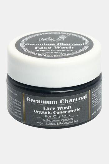 Buy Rustic Art Organic Geranium Charcoal Face Wash Concentrate - 50 g ...