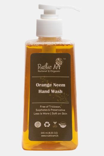 Buy Rustic Art Organic Orange Neem Hand Wash - 245 ml at Rs.225 online ...
