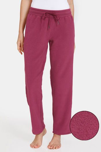 Buy Zivame Polar Fleece Knit Poly Loungewear Pants - Beujolais at Rs ...